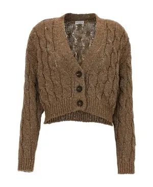 Brunello Cucinelli Logo Knitted Cardigan
