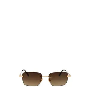 TOM FORD Rectangle Rimless Sunglasses - Brown