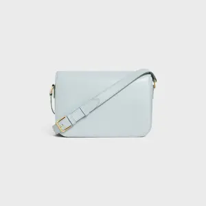 Celine Classique Triomphe Bag In Shiny Calfskin - Blue
