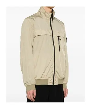 Stone Island Logo Patch Zip-up Jacket