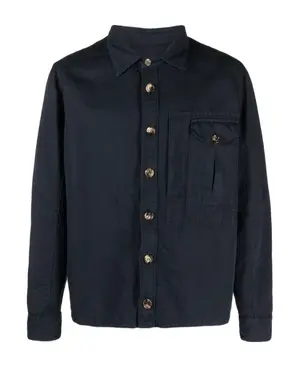 Brunello Cucinelli Buttoned Overshirt Jacket - Black