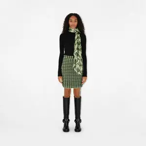Burberry Houndstooth Silk Scarf