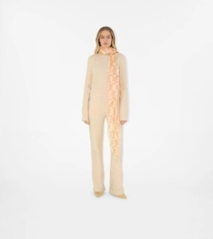 Burberry Houndstooth-pattern Wraparound Scarf