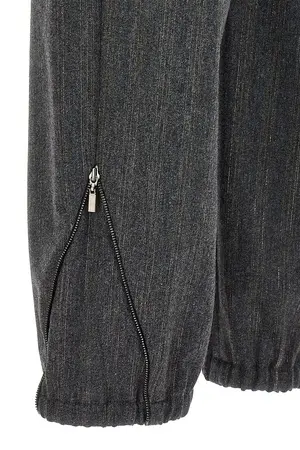 Brunello Cucinelli Belted Waist Ankle Zipped Trousers