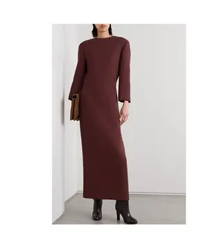 THE ROW Jery Wool-blend Maxi Dress