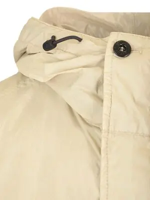 Stone Island Hooded Short Jacket With Logo Patch