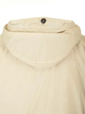 Stone Island Hooded Short Jacket With Logo Patch