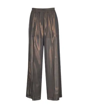 Brunello Cucinelli Metallic Wide-leg Trousers