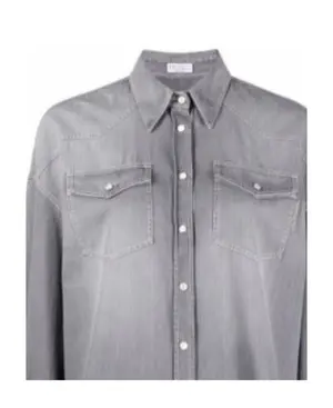 Brunello Cucinelli Distressed Denim Shirt