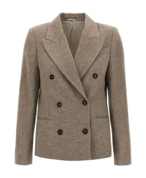 Brunello Cucinelli Double-breasted Peak Lapel Blazer