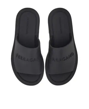 FERRAGAMO Embossed Logo Slides