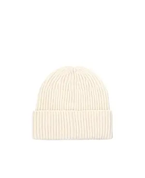 Brunello Cucinelli Ribbed Beanie With Pearl Details - White