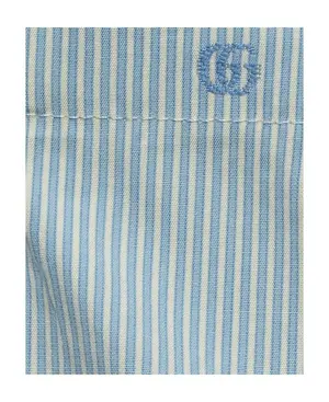 Gucci Striped Cotton Shorts With Logo Detail