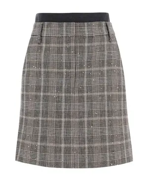 Brunello Cucinelli Plaid Mini Skirt
