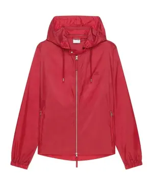 COURREGES Hooded Windbreaker With Embroidered Logos