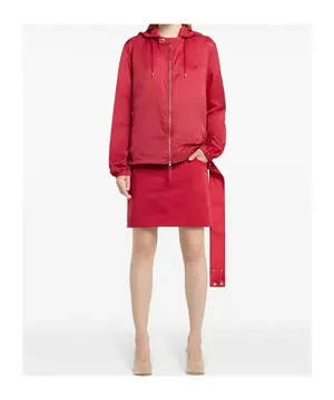 COURREGES Hooded Windbreaker With Embroidered Logos