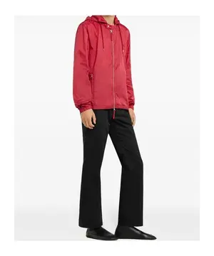 COURREGES Hooded Windbreaker With Embroidered Logos