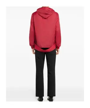 COURREGES Hooded Windbreaker With Embroidered Logos