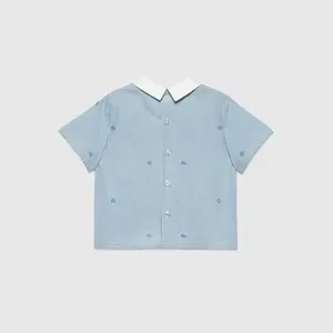 Gucci Striped Print Shirt With Teddy Bear Motif