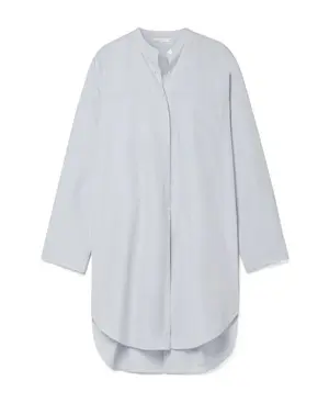 THE ROW Long Sleeve Silk Shirt - Light Blue