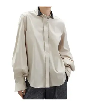 Brunello Cucinelli Monili-embellished Long-sleeve Blouse