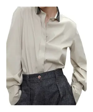 Brunello Cucinelli Monili-embellished Long-sleeve Blouse