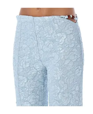 GANNI Floral Jacquard Flared Trousers