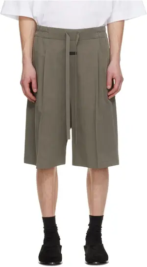Fear Of God Mid-rise Drawstring Pleated Shorts