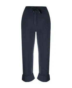 Brunello Cucinelli Cropped Ribbed Trousers With Drawstring Waist