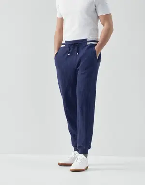 Brunello Cucinelli Elasticated-waist Cotton Track Trousers