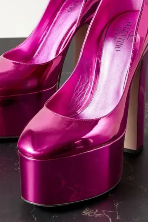 Valentino Garavani Tan-go Platform High Heels With Ankle Strap