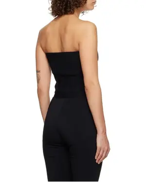 MUGLER Strapless Boning Detail Top