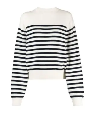 KHAITE Khaite Striped Crewneck Knit Sweater