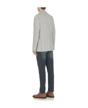 Brunello Cucinelli Checked Wool-silk Blazer