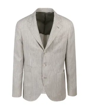 Brunello Cucinelli Single-breasted Striped Blazer