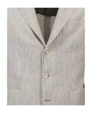 Brunello Cucinelli Single-breasted Striped Blazer