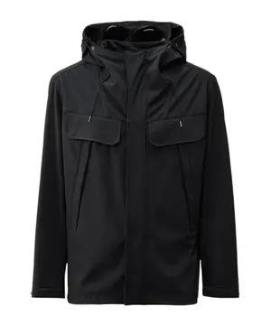 C.P. COMPANY Medium Jacket With Goggle Hood - Blue