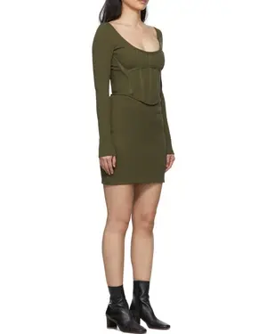 DION LEE Corset Long Sleeve Mini Dress