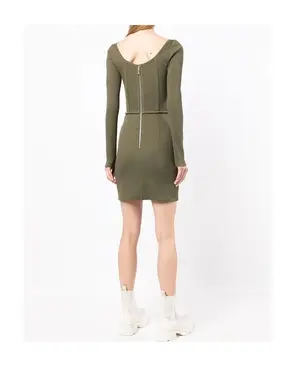 DION LEE Corset Long Sleeve Mini Dress