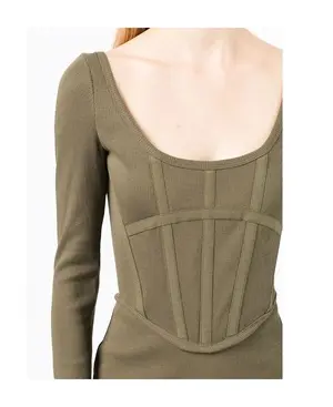 DION LEE Corset Long Sleeve Mini Dress