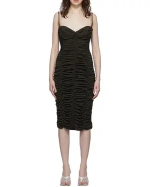 Magda Butrym Midi Dress With Sweetheart Neckline