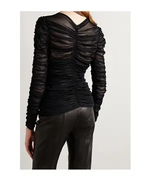 Khaite Pleated Mesh Top