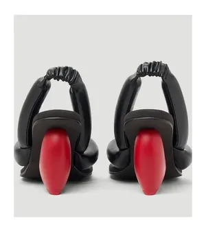 YUMEYUME Square Toe High Heel Sandals With Heart Detail
