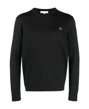 Maison Kitsuné Round Neck Long Sleeve Sweater