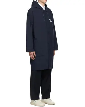 Drole De Monsieur Slogan-print Hooded Windbreaker