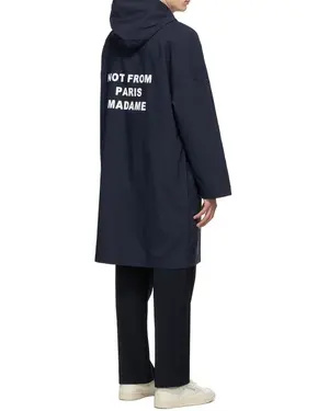 Drole De Monsieur Slogan-print Hooded Windbreaker