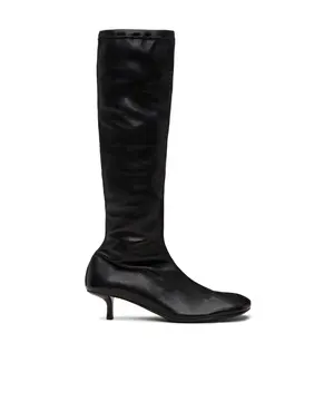 Marsèll Mid Calf Square Toe Zip Up Boots