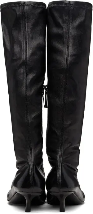 Marsèll Mid Calf Square Toe Zip Up Boots