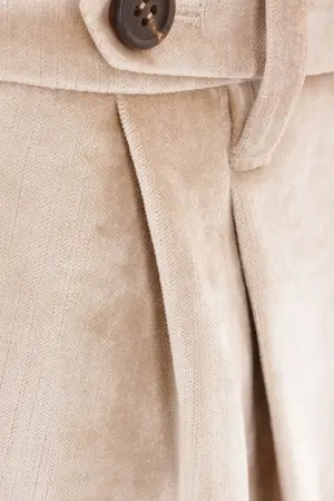 Brunello Cucinelli Pleated Velvet Mini Skirt