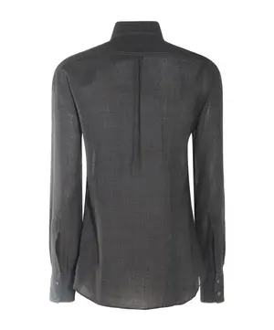 Brunello Cucinelli Long Sleeve Lapel Neck Shirt